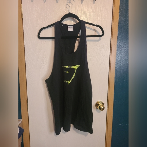 Gymshark | Shirts | 226 Men Gymshark Black Tank Top With Neon Green ...
